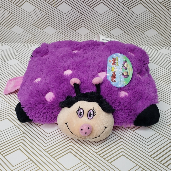 Pillow Pets | Toys | New Pillow Pets Peewees 1 Dreamy Purple Ladybug ...